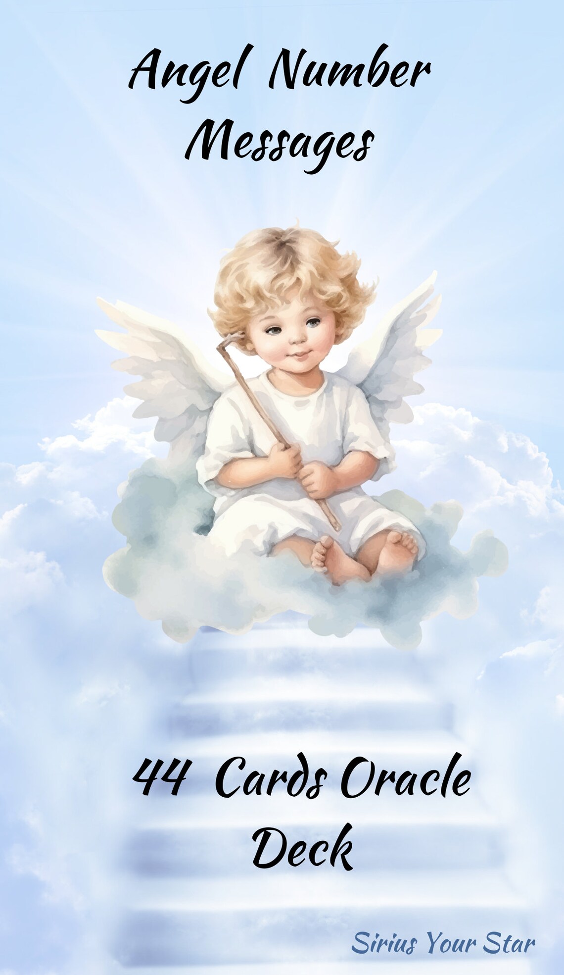Angel Number Messages Printable Cards 44 Printable Cards Deck - Etsy