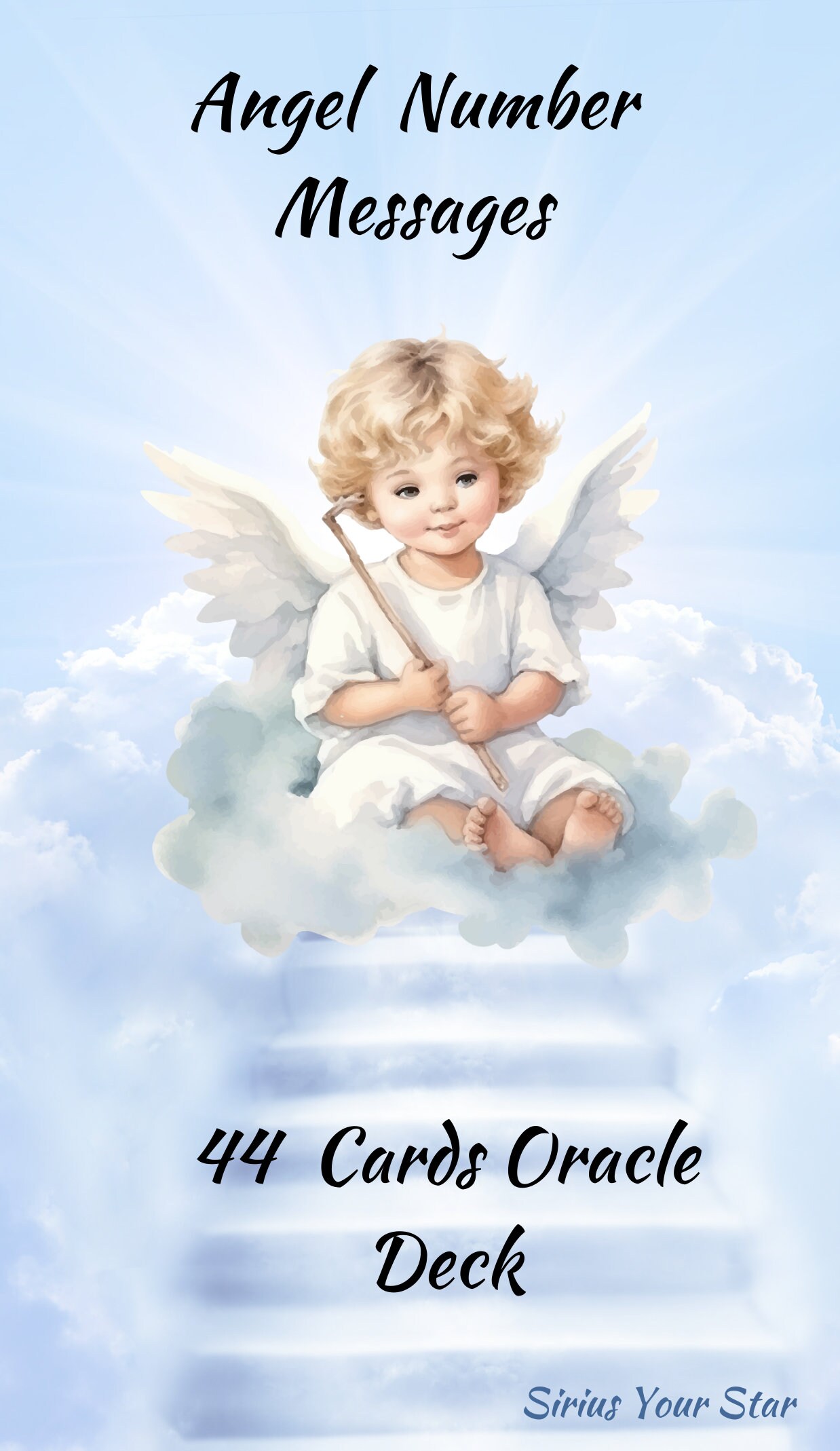 Angel Number Messages Printable Cards 44 Printable Cards Deck, Digital ...