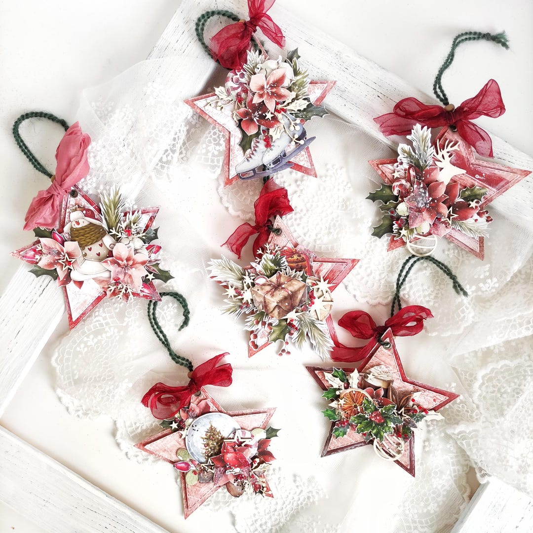 Charming Star-shaped Paper Ornaments Perfect for Holiday Decorating ...