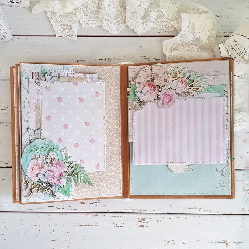 Delicate Photo Album With Floral Decor - Perfect Gift for Romantic ...