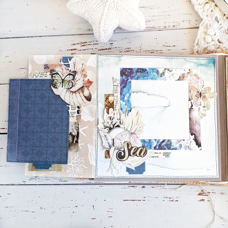 Seaside Memories: Handcrafted Cozy Photo Album for 25 Photos an ...