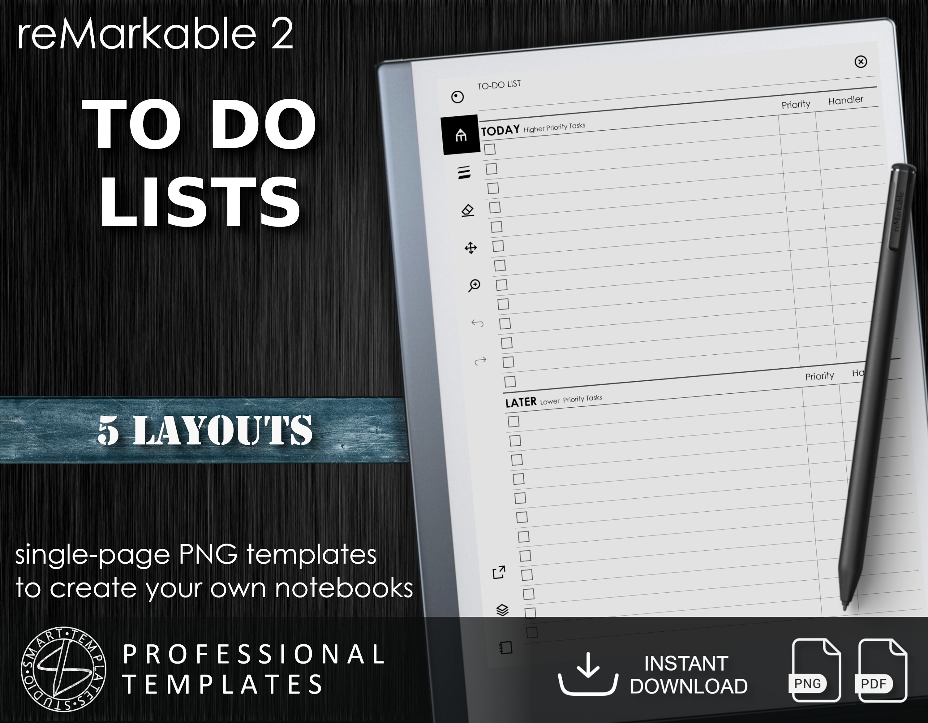 ReMarkable 2 TO DO List Templates Digital Download Etsy Nederland