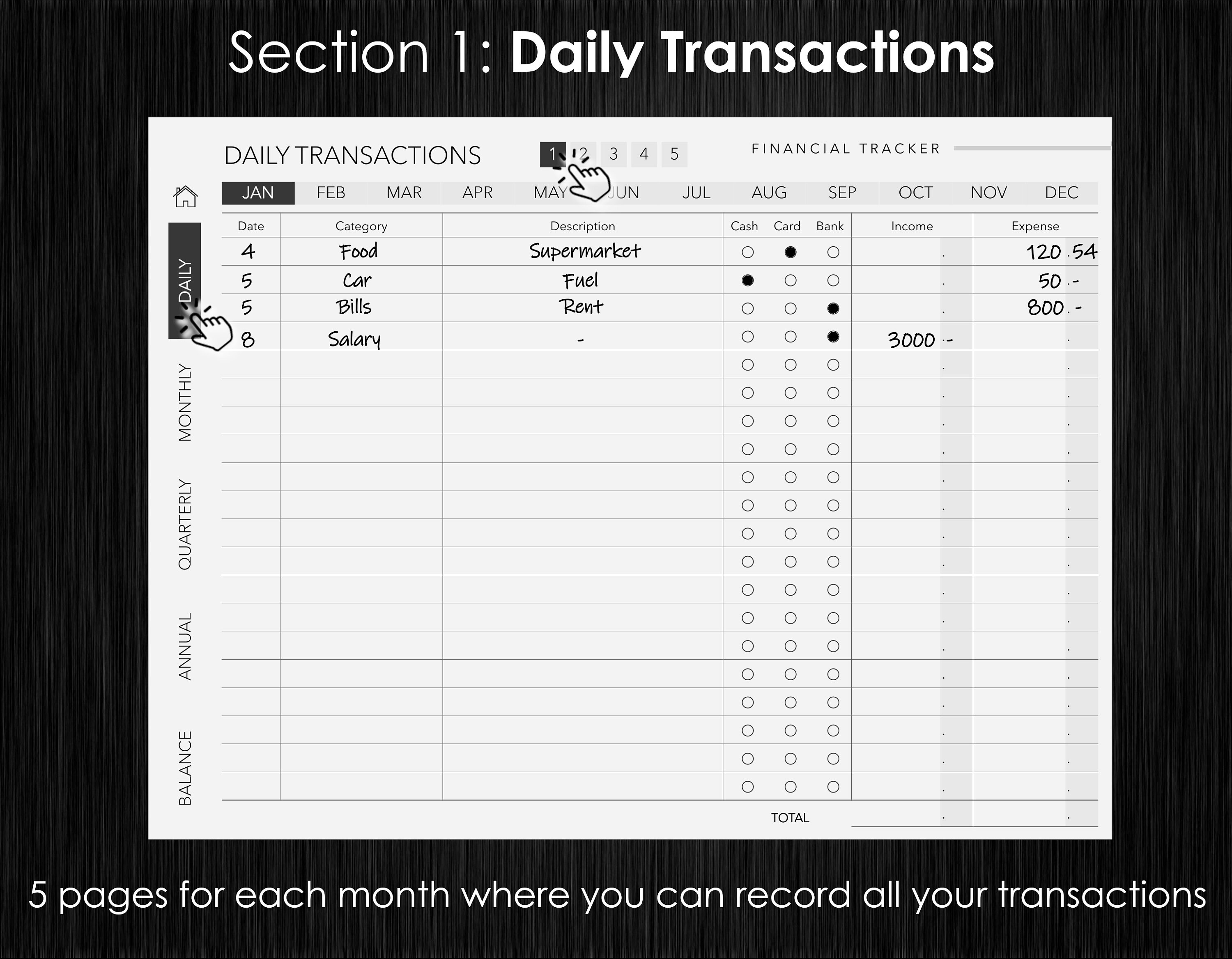 Financial Tracker for Remarkable Tablets (digital Download) - Etsy