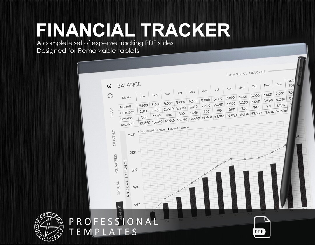 Financial Tracker for Remarkable Tablets (digital Download) - Etsy