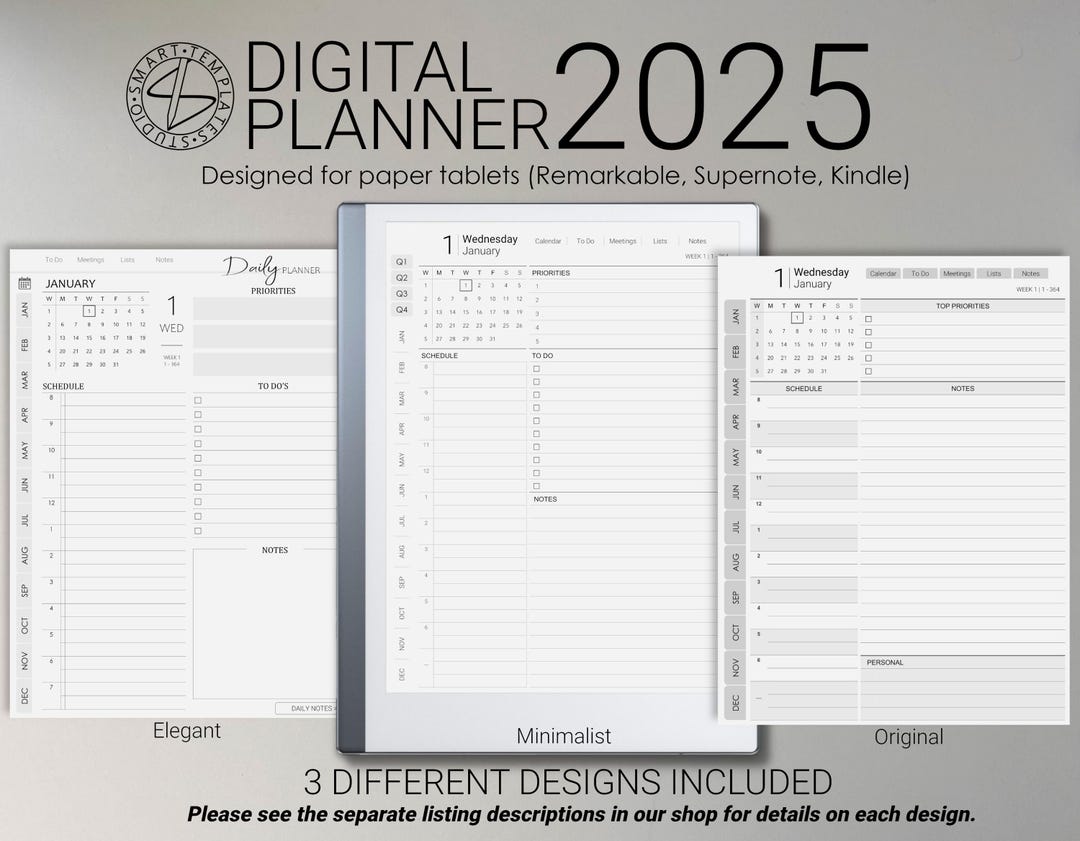 Digital Planner 2025 Designed for Remarkable Tablets (digital Download ...