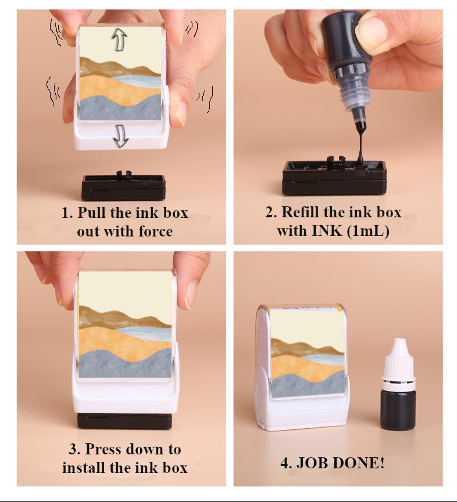 Dr. Stamp Personalised self inking stamp for signature | Etsy