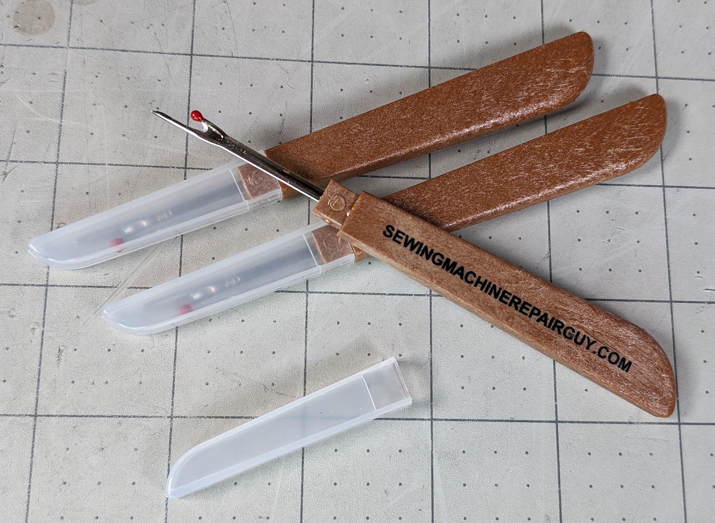 Three Seam Rippers and One Logo Sticker for Sewing Machine Repair Guy ...