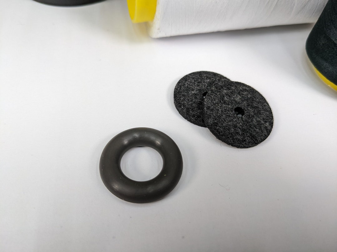 Dark Gray Bobbin Winder Tire With Dark Gray Felt Pads (1 Set) Rubber ...