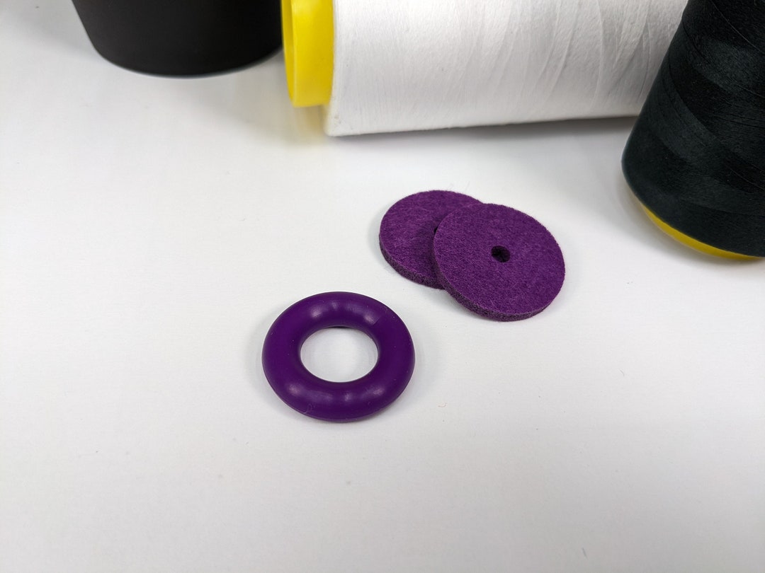 Purple Bobbin Winder Tire With Purple Felt Pads (1 Set) Rubber Tire for ...