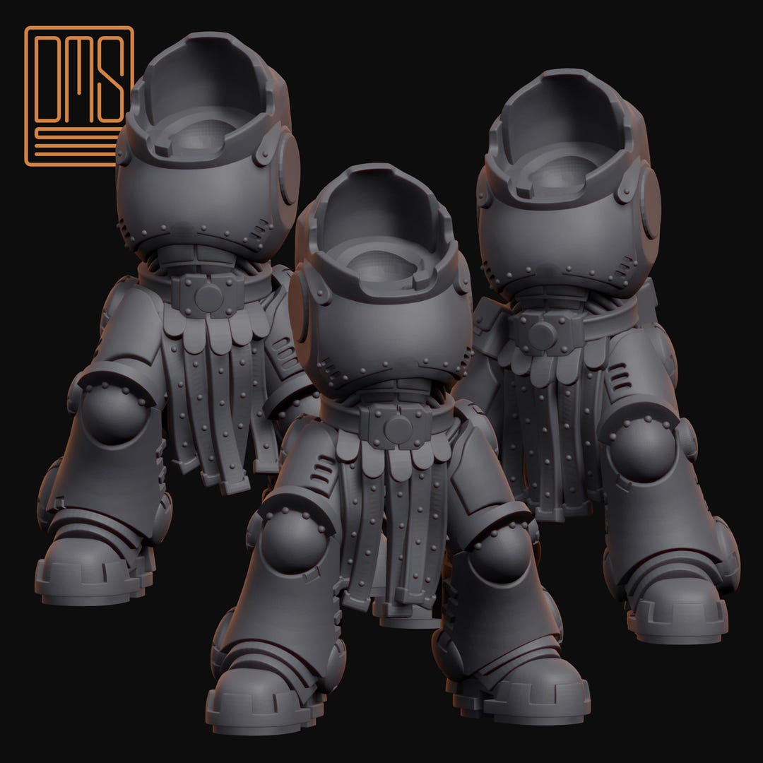 Marine Roman Style Heavy Type Bodies Set of 5 / Table Top / 3D Print ...