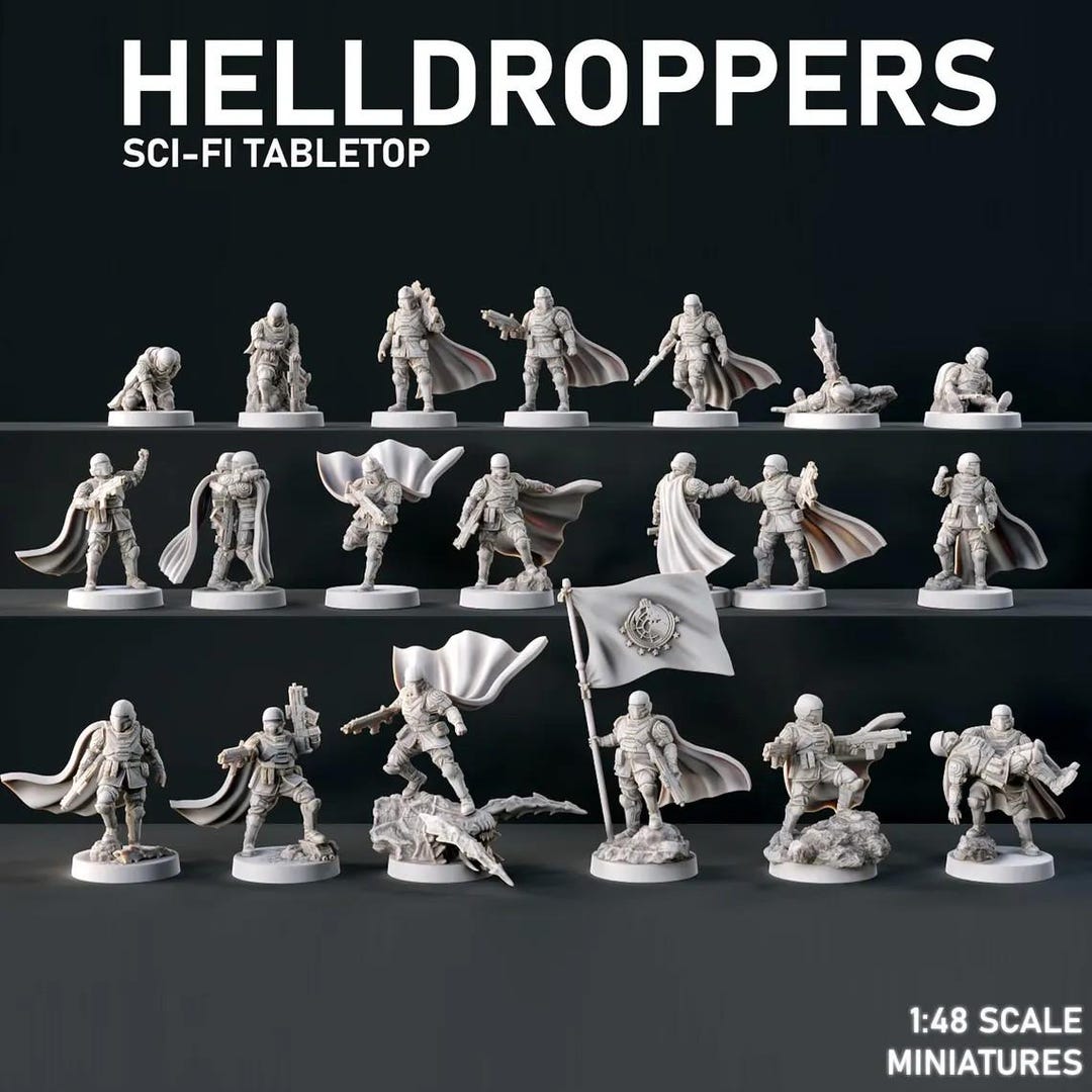 Hellish Jumpers 20 Minis 28mm Bases Tabletop Proxie Wargaming - Etsy