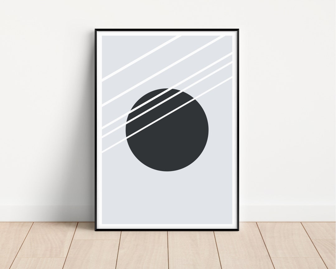 White Lines Print No.3 Abstract Wall Art Interior Home Decor Bedroom ...
