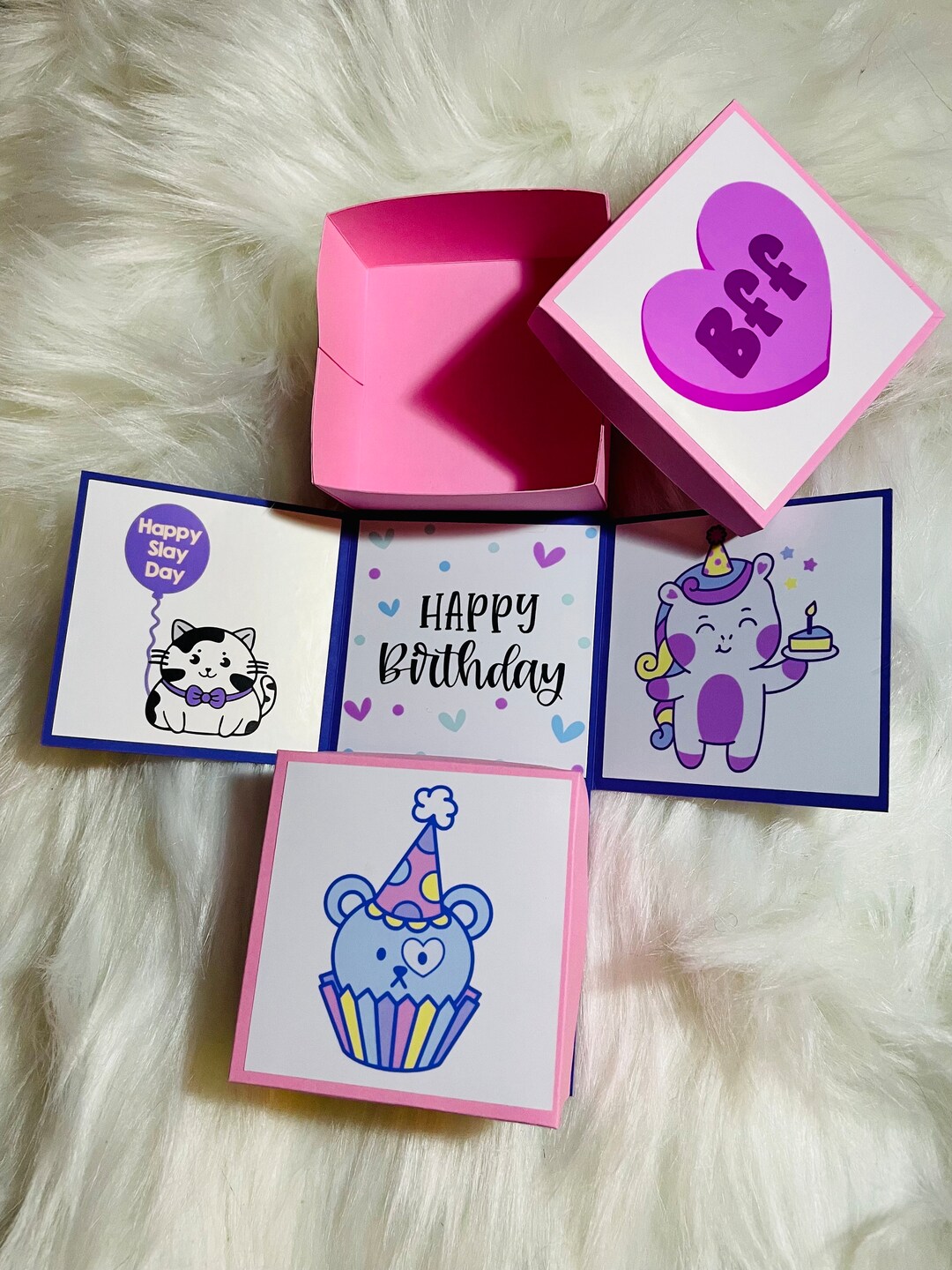 Best Friend Exploding Birthday Card and Gift Holder Birthday - Etsy