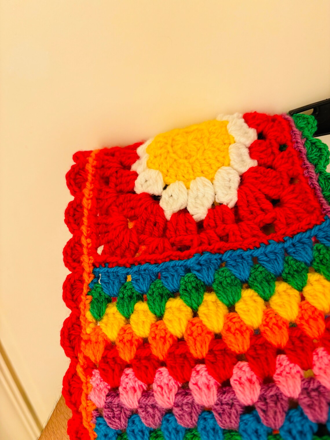 A Unisex Crochet Rainbow Flower Vest, Size M/L (festival Clothing) - Etsy
