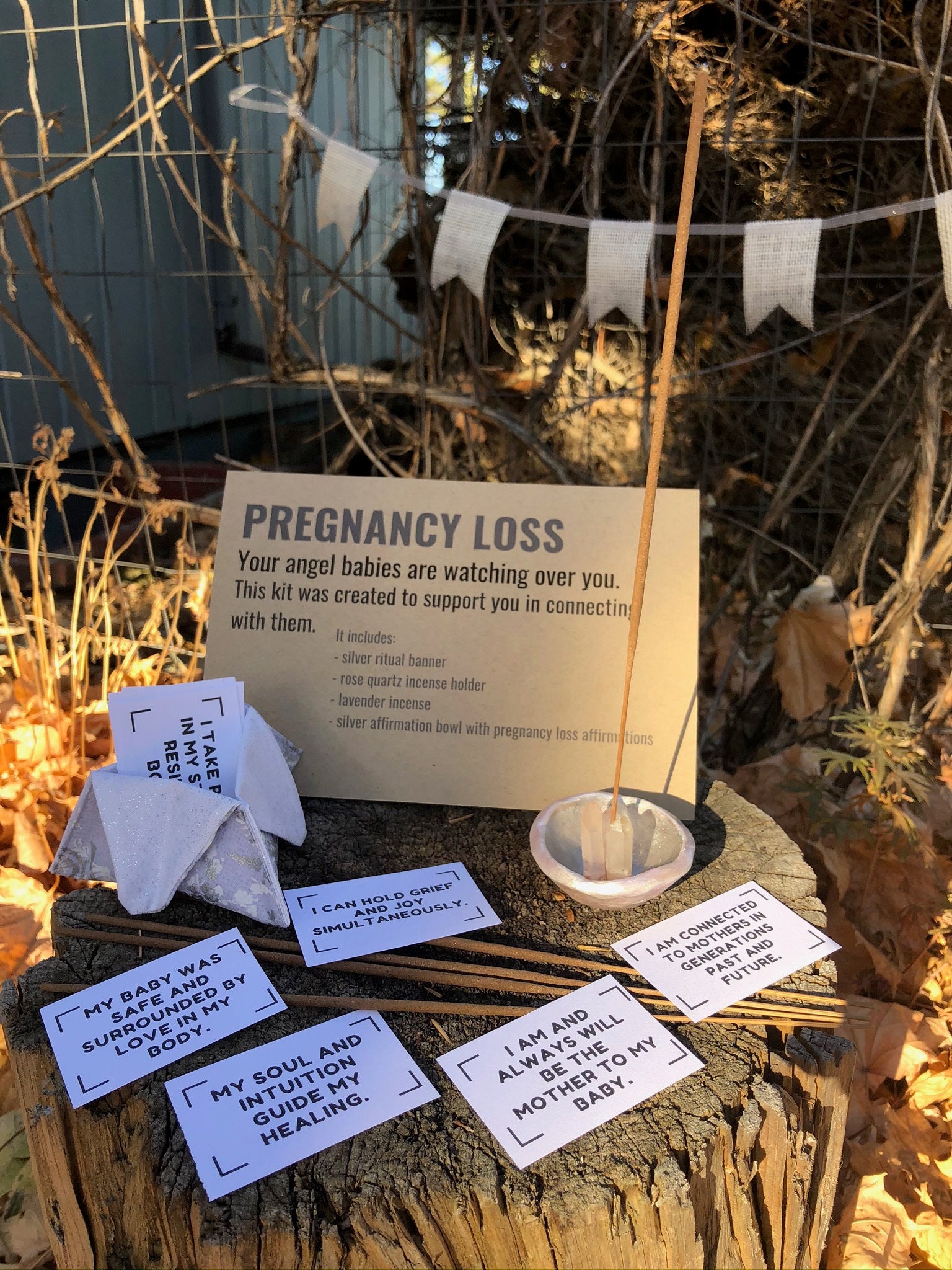 Pregnancy Loss Ritual Kit, Miscarriage, Affirmations, Baby Loss ...