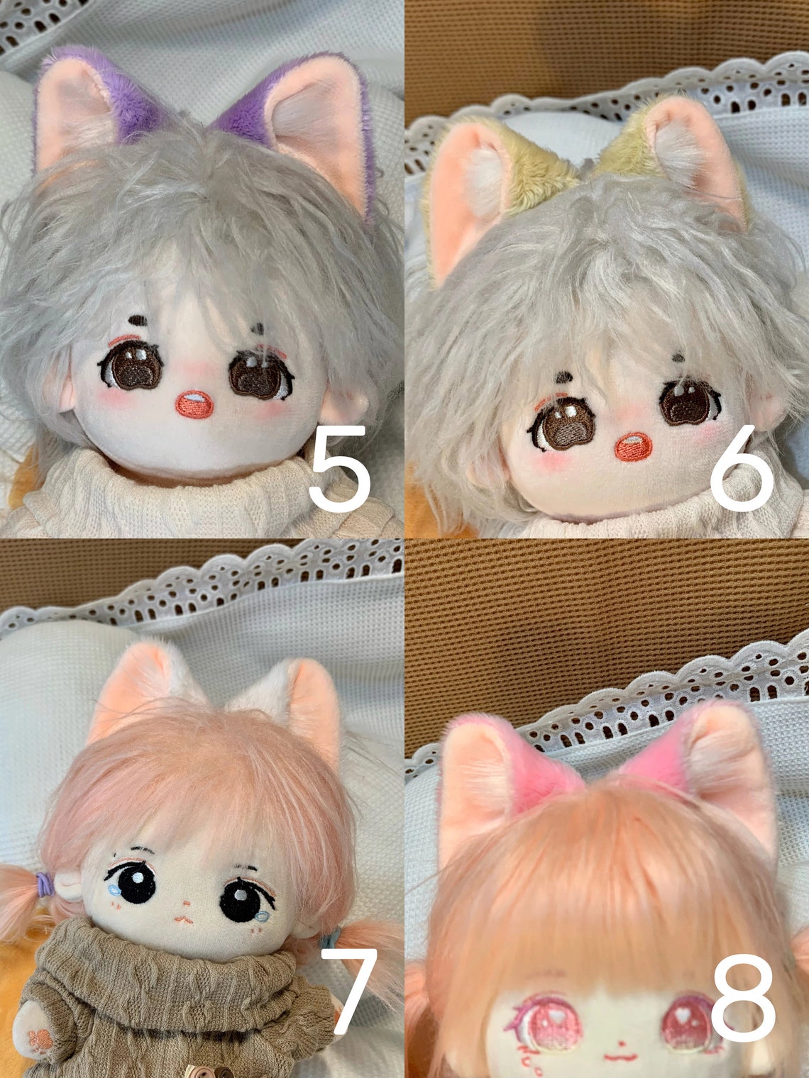20cm Cotton Doll Cat Ears Headband 10 Colors Kitten Ears - Etsy