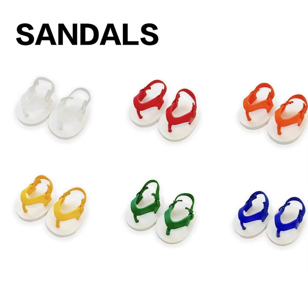 15cm 20cm Cotton Plush Dolls Sandals Thongs Doll Flip-flops Doll Shoes ...