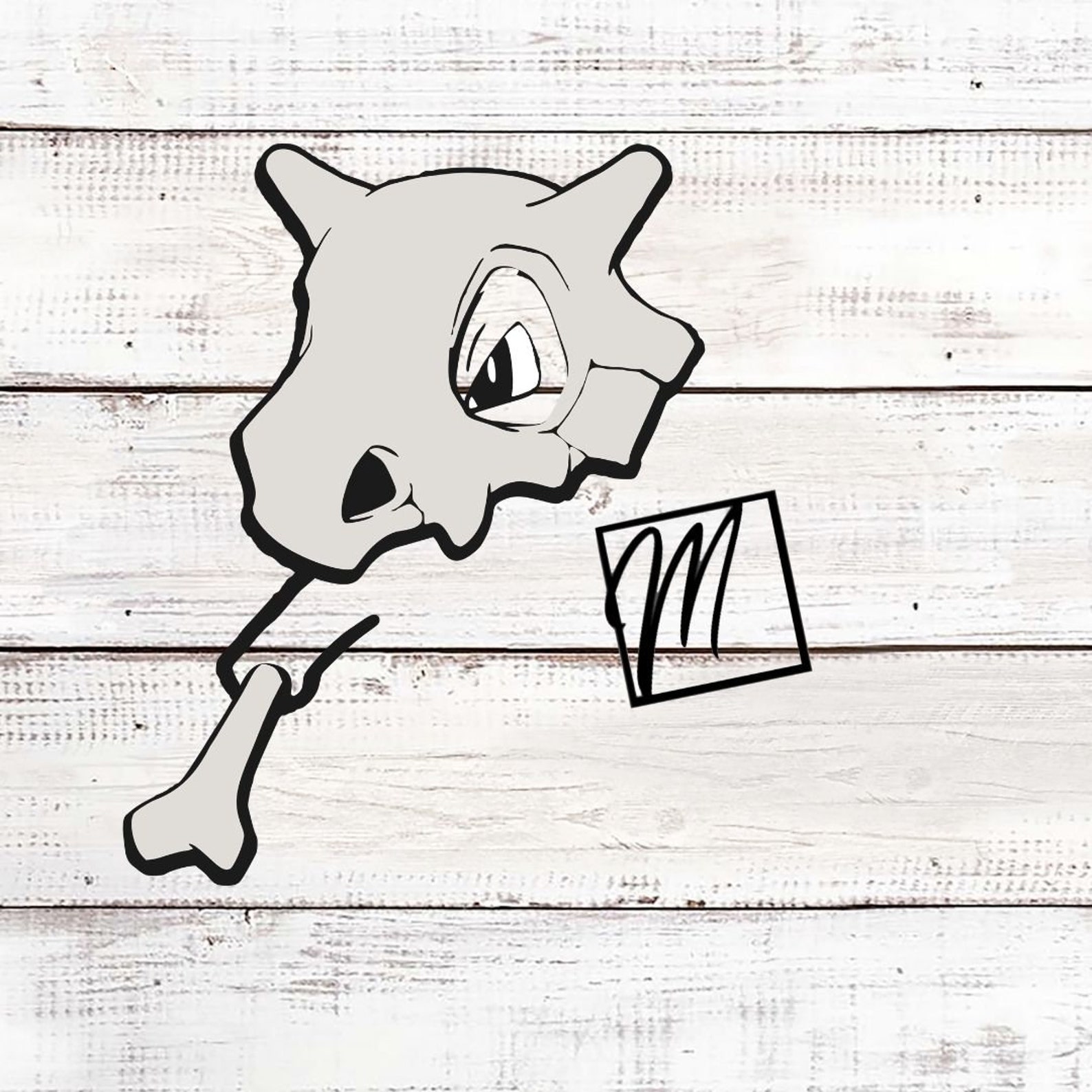 Digital Cubone Pokemon Inspired Layerd SVG PNG | Etsy