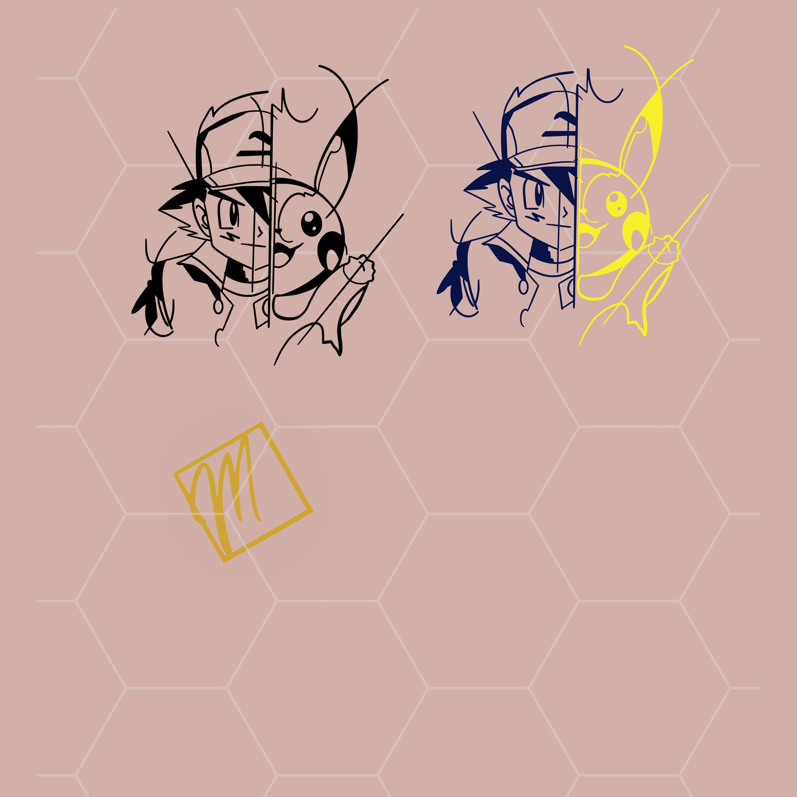 Digital Ash Ketchum and Pikachu Pokemon Inspired Svg Png, Pokemon ...