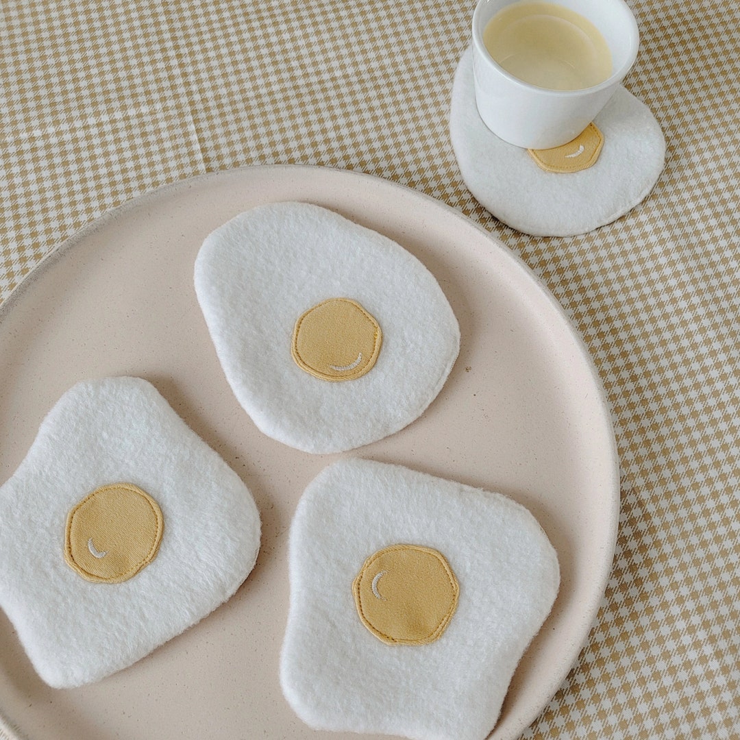 Egg Coaster | Handmade Fabric Coaster | Eco Friendly | Fried Egg ...