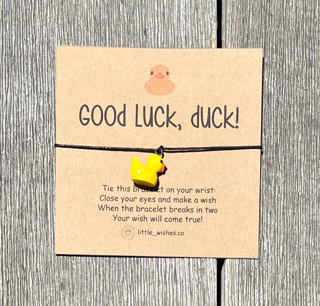 Good Luck Wish Bracelet Duck Charm Good Luck Duck Wish Bracelet Tie ...