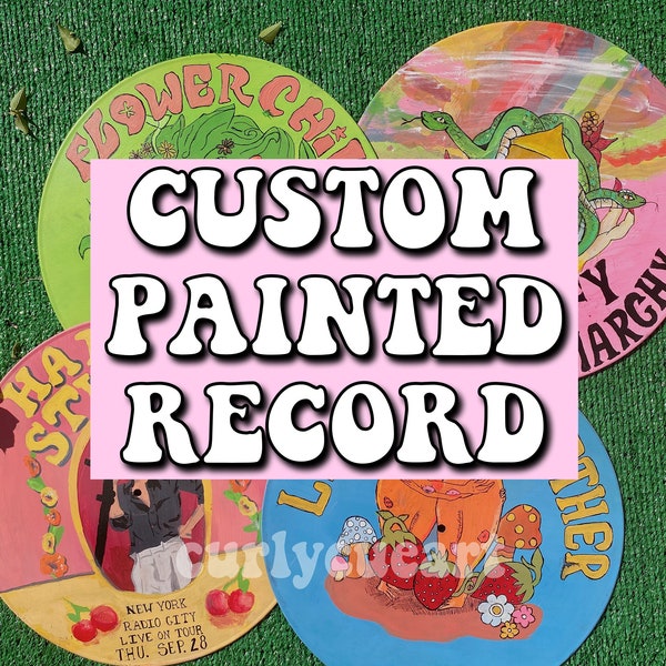 Painted Record - Etsy