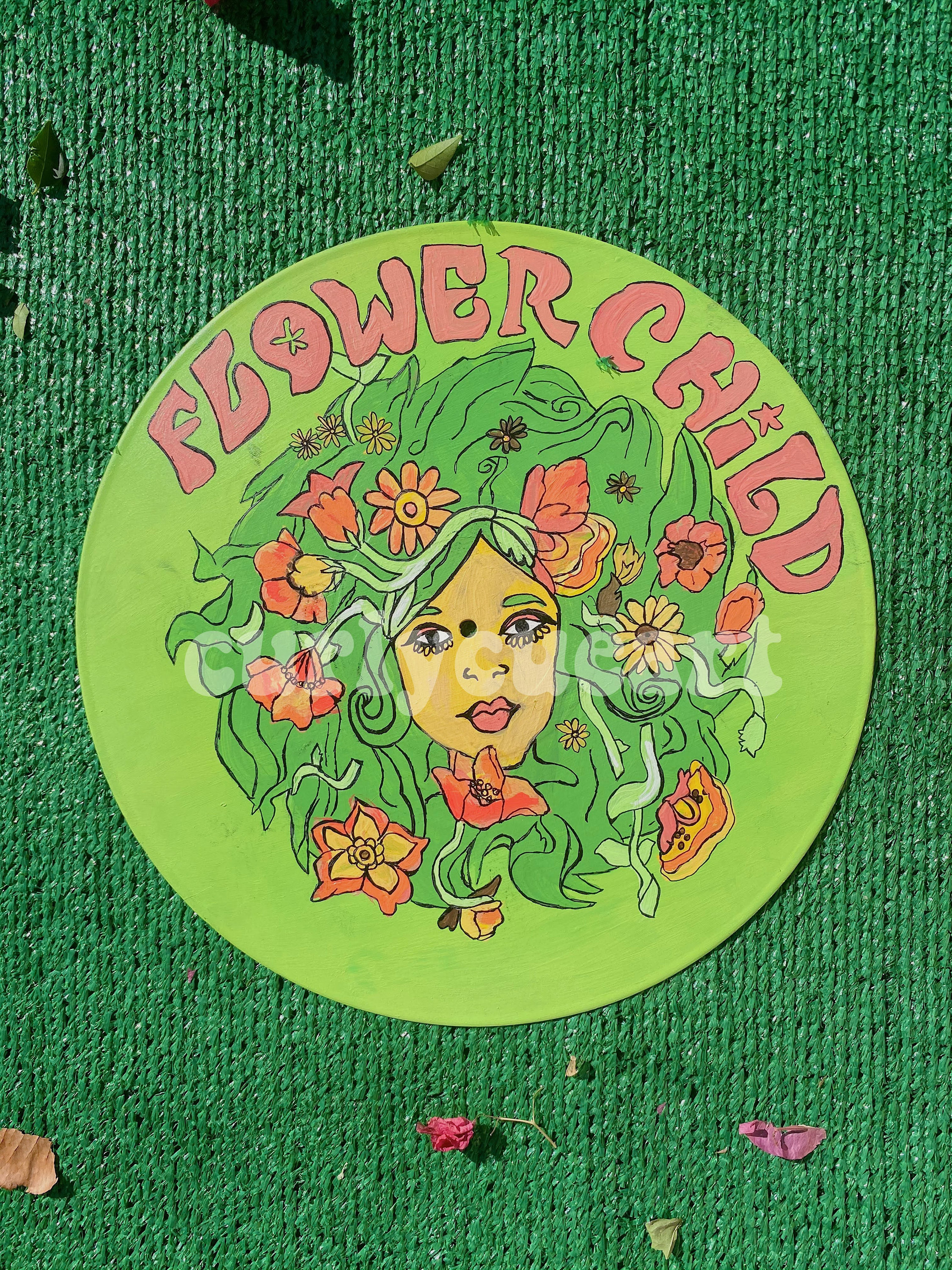 Flower Child Painted Vinyl Record - Etsy