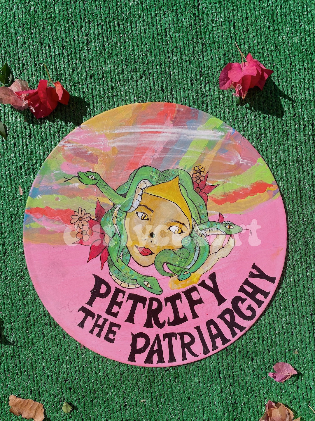 Petrify the Patriarchy Bemalte Schallplatte - Etsy.de