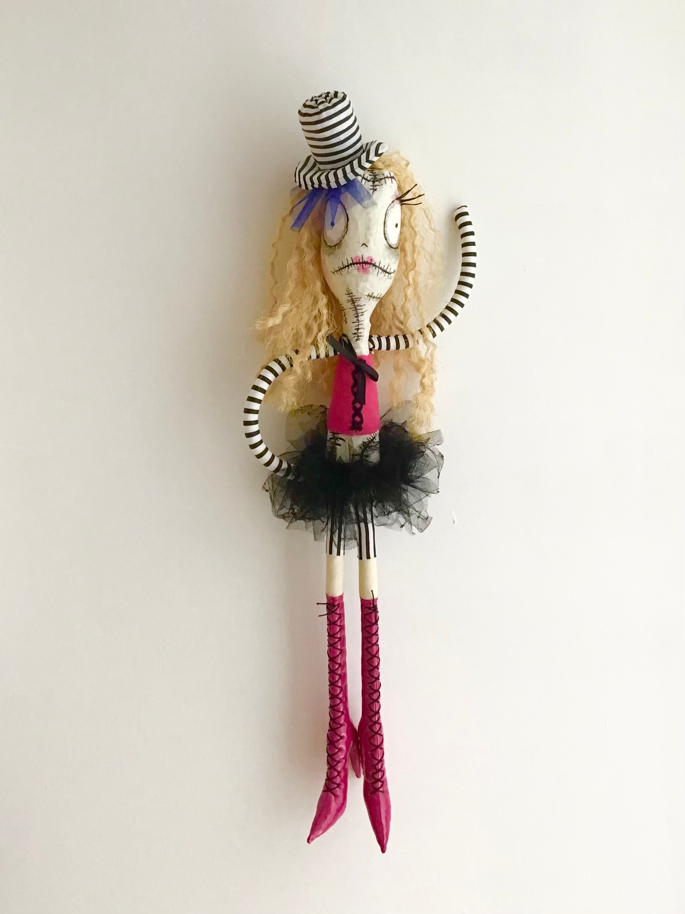 Art Doll Creepy Cute Ballerina Doll 32 Goth Handmade - Etsy