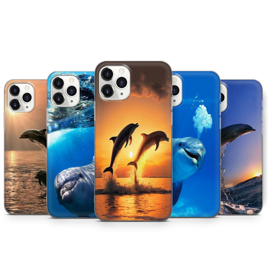 Dolphin Phone Case for iPhone 16 E Promax 15 Pro 14 13 12 11 SE ...