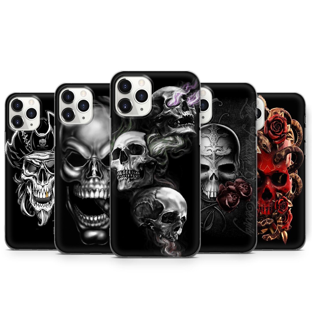 Edgy Skull Art Phone Case for iPhone 17 Promax 16E 15 Pro 14 13 Mini ...