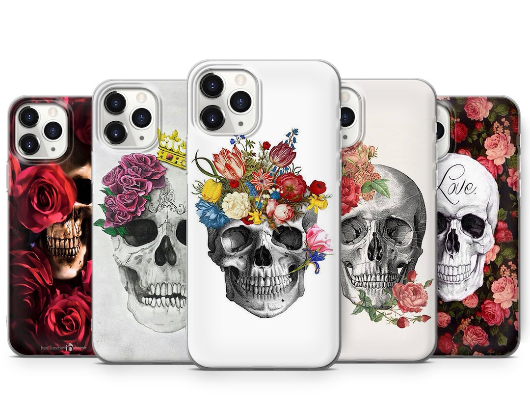 Skull Phone Case for Iphone 14 Pro Max 13 12 11 Xr Xs X 8 7 - Etsy