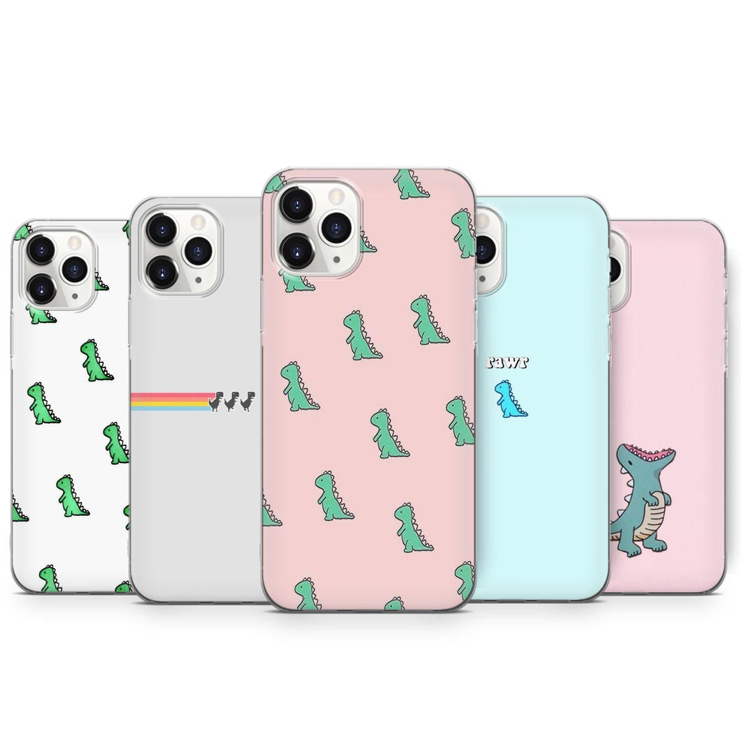 Cartoon Dino Phone Case for iPhone 16 E Promax 15 Pro 14 13 12 11 SE ...