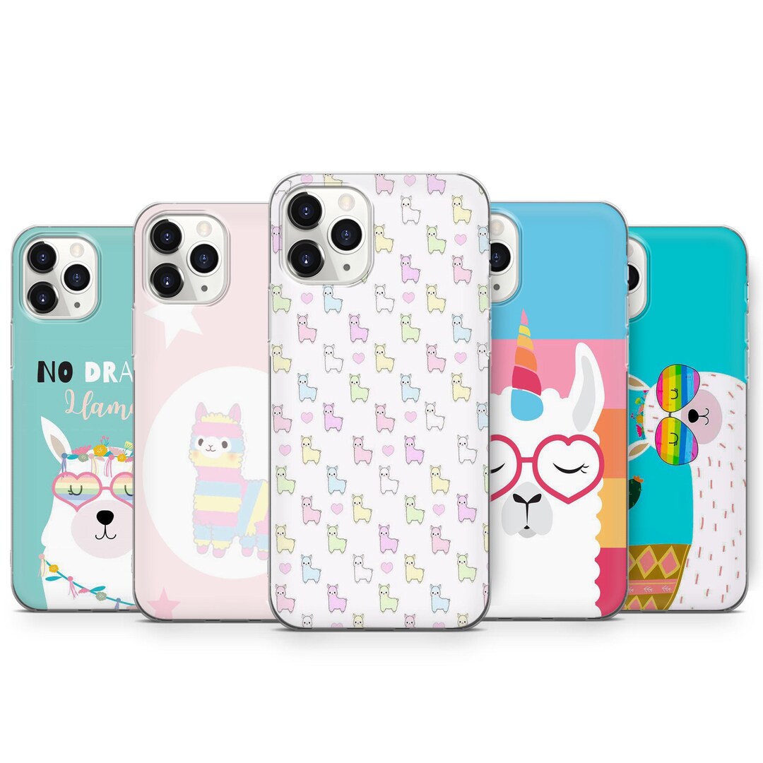 Cartoon Llama Phone Case for iPhone 16 E Promax 15 Pro 14 13 12 11 ...