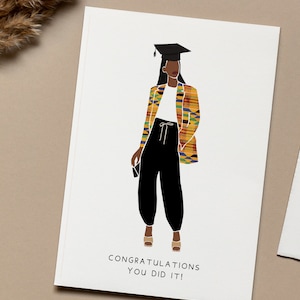Graduation Card, Black Girl Graduation, African American Greeting Card ...