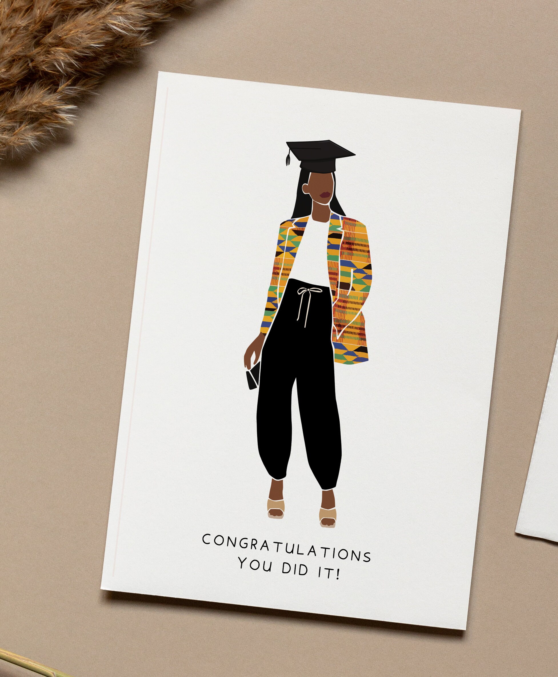 Graduation Card, Black Girl Graduation, African American Greeting Card ...