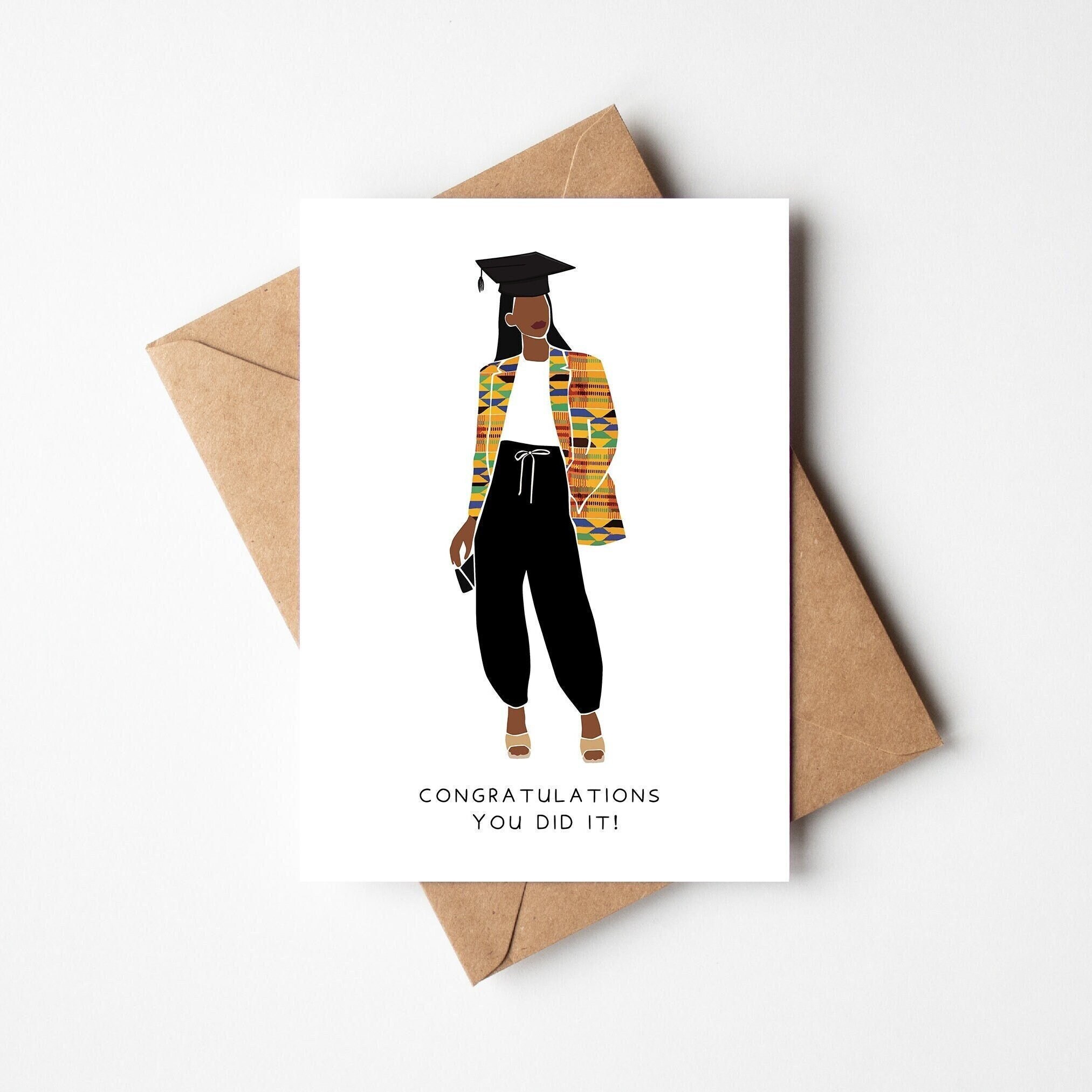 Graduation Card, Black Girl Graduation, African American Greeting Card ...