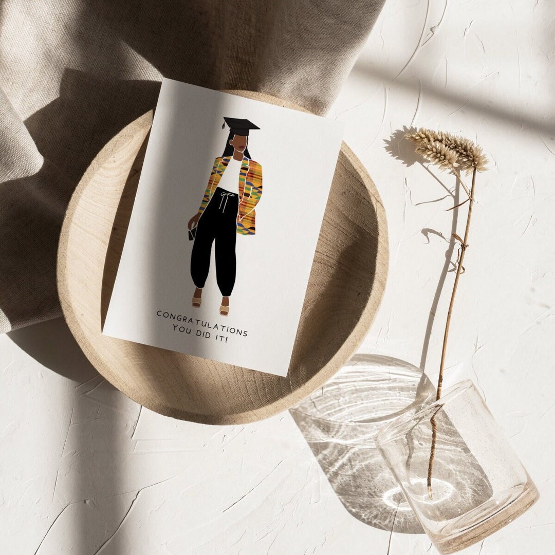 Graduation Card, Black Girl Graduation, African American Greeting Card ...
