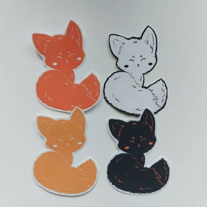 Waterproof Cute Fox Stickers - Etsy