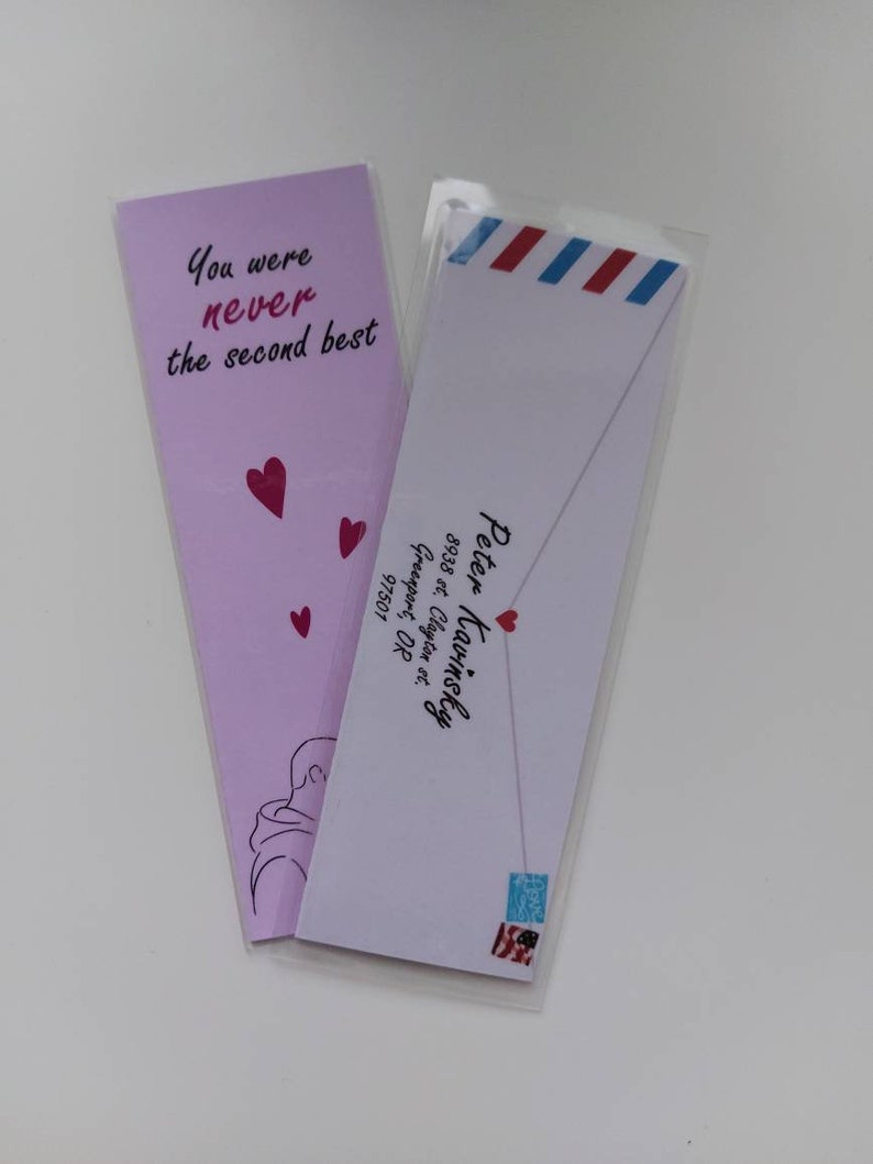 Waterproof Lara Jean to All the Boys I've Loved Bookmarks - Etsy