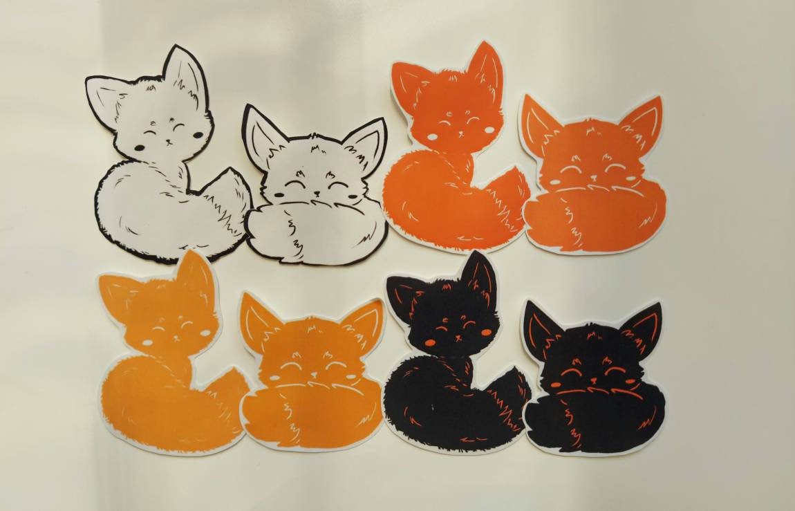 Waterproof Cute Fox Stickers - Etsy