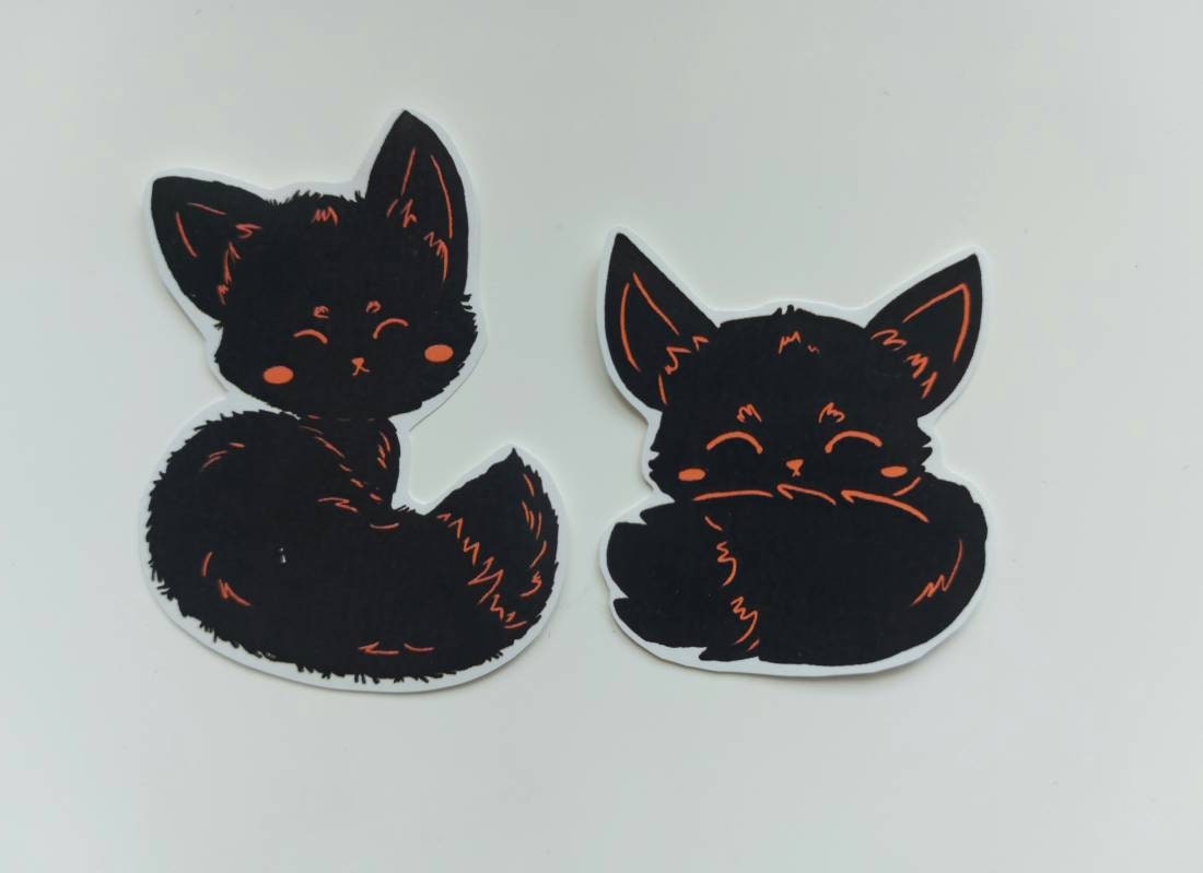 Waterproof Cute Fox Stickers - Etsy