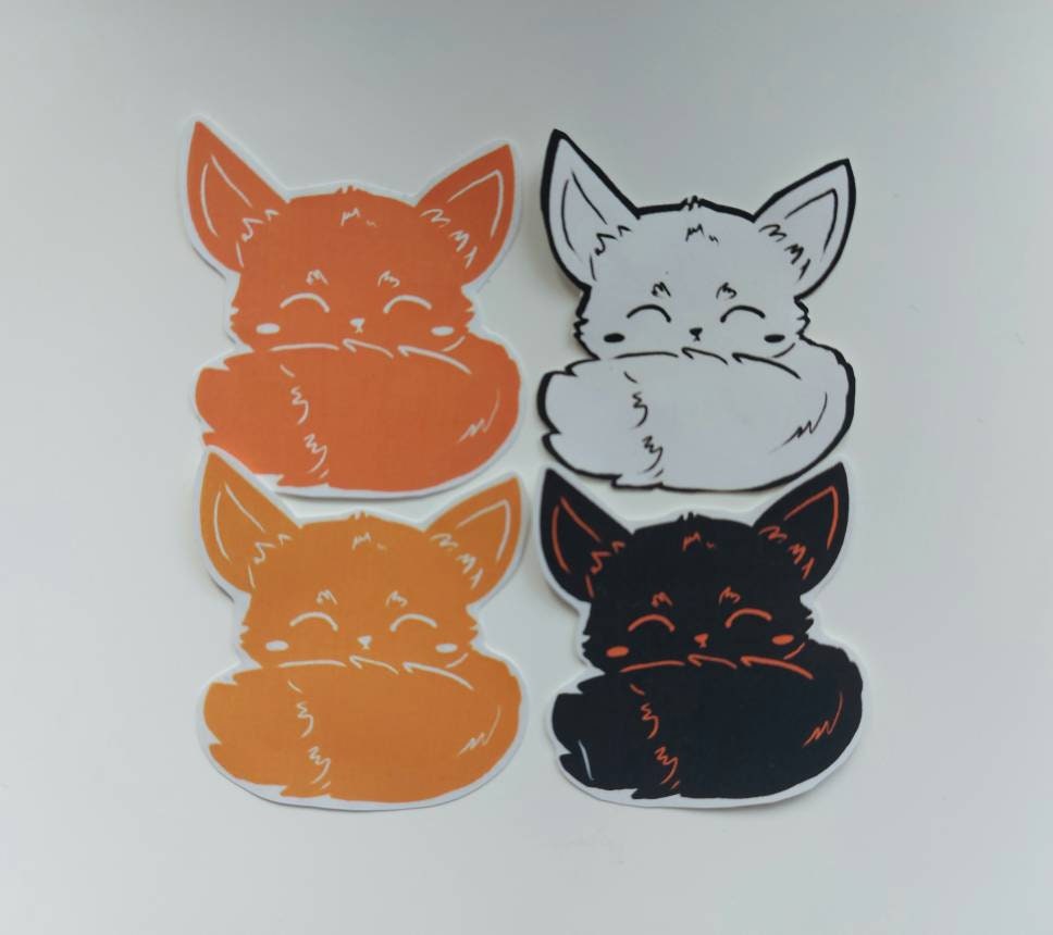 Waterproof Cute Fox Stickers - Etsy
