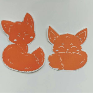 Waterproof Cute Fox Stickers - Etsy