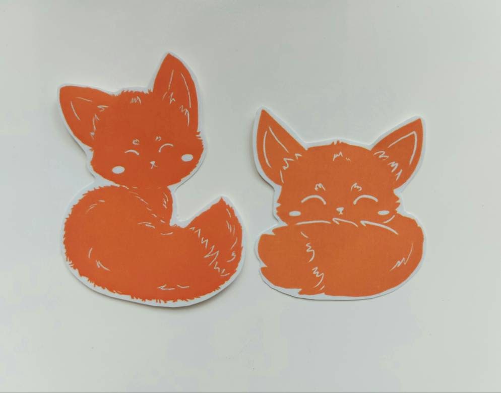 Waterproof Cute Fox Stickers - Etsy