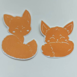 Waterproof Cute Fox Stickers - Etsy