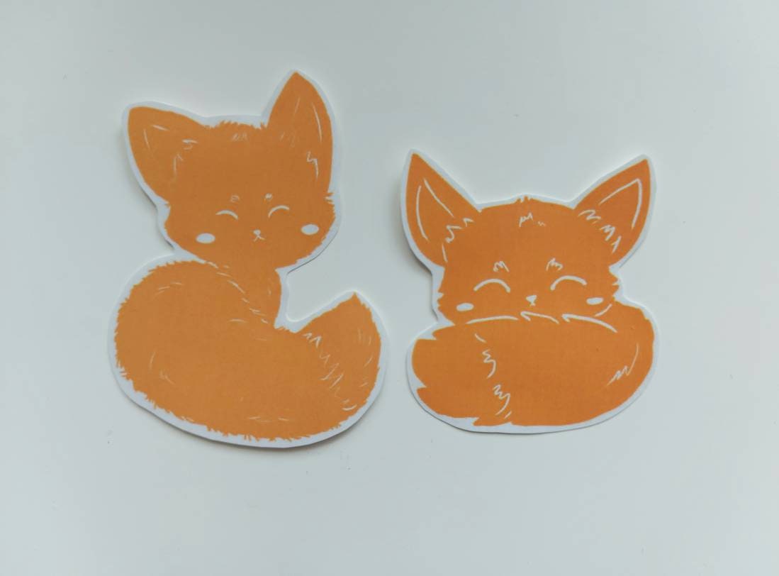 Waterproof Cute Fox Stickers - Etsy