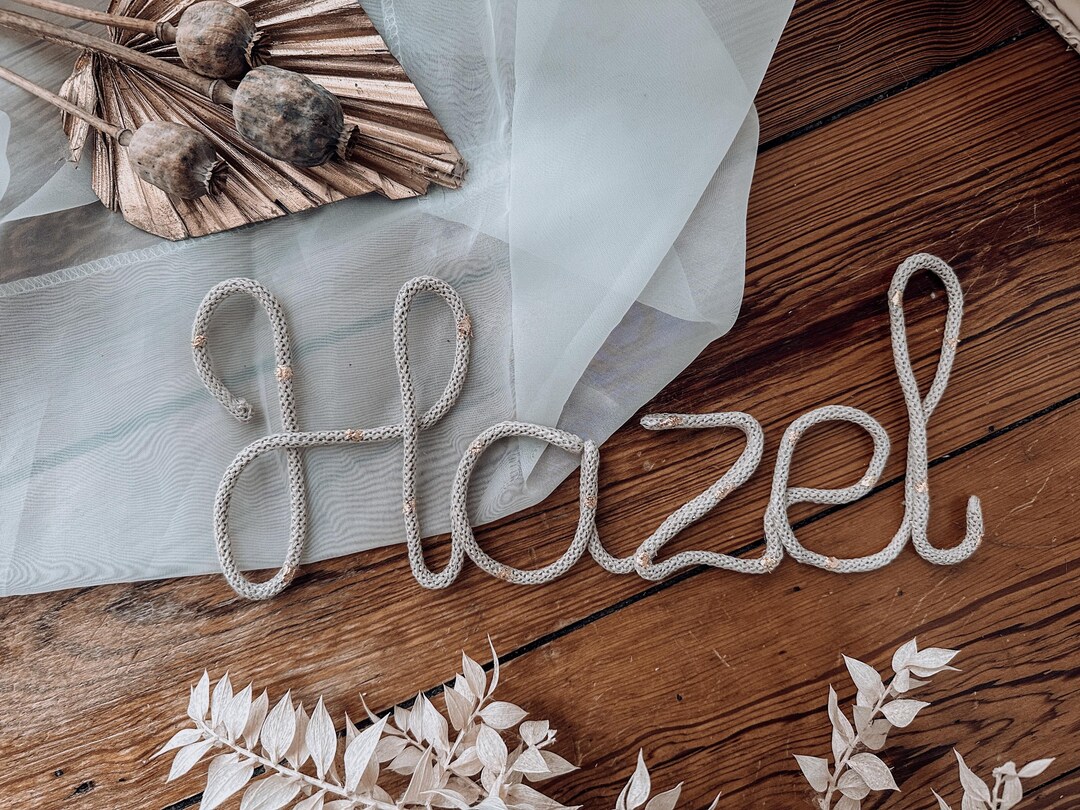 Personalized Lettering With Gold Accents - Boho Children's Room Decor ...