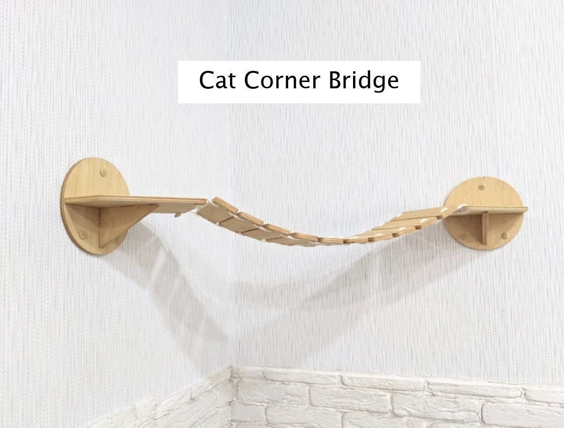 Corner Cat Bridge, Cat Wall Shelves and Bridge, Perfect Cat Bridge for ...