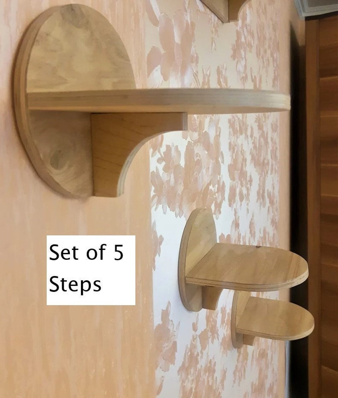 Set van 5 Cat Wall Steps Cat Shelves voor muur, Cat House, Wall Decor ...